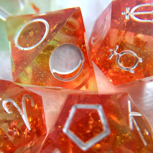 Tropical Sunset Astro Dice - Aelestrid Crafts